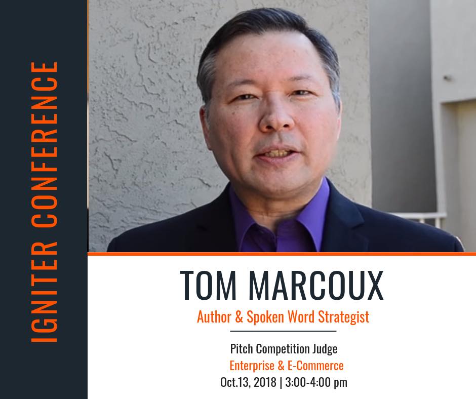 Tom Marcoux serves as Pitch Judge at Igniters Conference, Computer ...